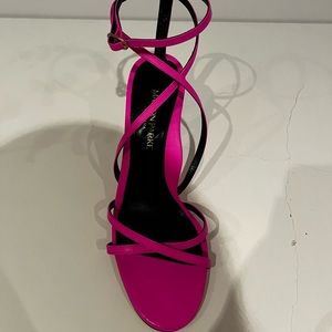 Marion Parke | Shoes | Marion Parke Hot Pink Strappy Heel | Poshmark